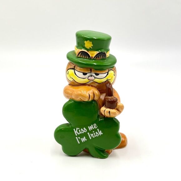 Enesco | Accents | Vintage 981 Enesco Garfield Cat Kiss Me Im Irish ...